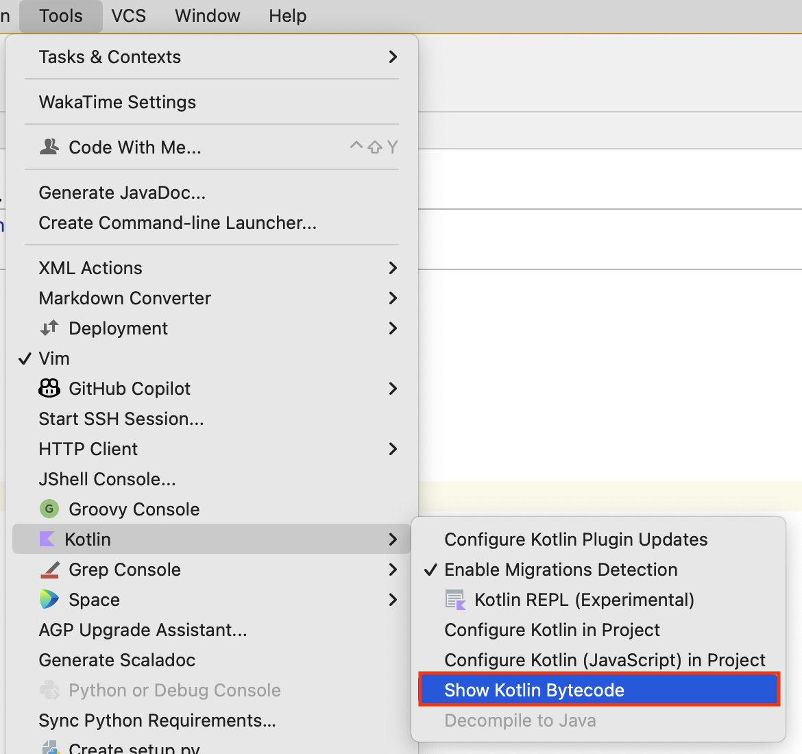 [IntelliJ] Kotlin to Java 디컴파일